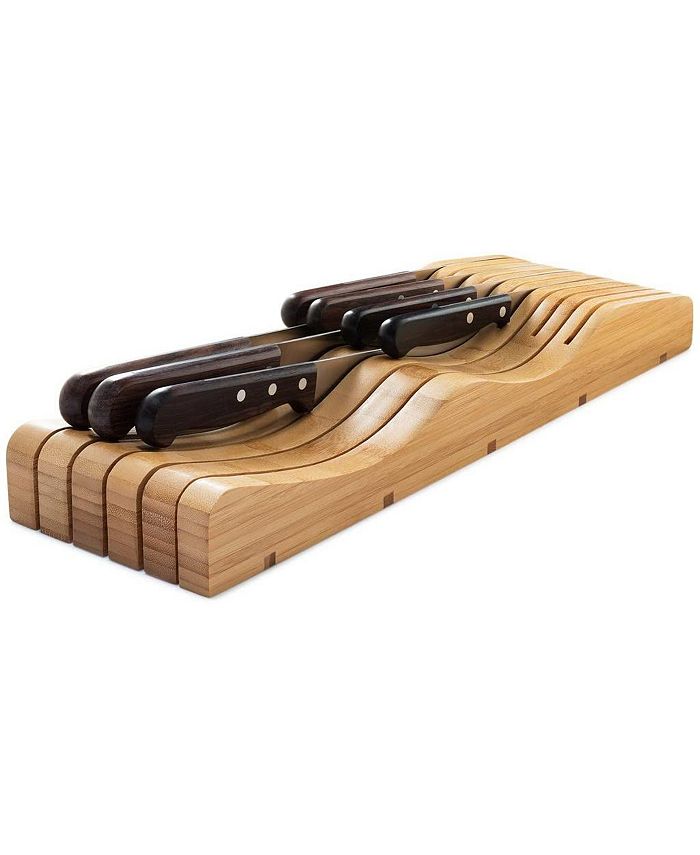 HomeIT Wooden In-drawer Knife Block Organizer - Macy's