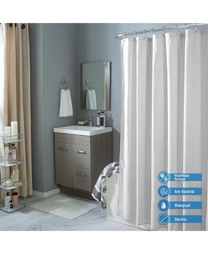 Bath Bliss Microfiber Soft Touch Dash Design Shower Curtain Liner - Macy's
