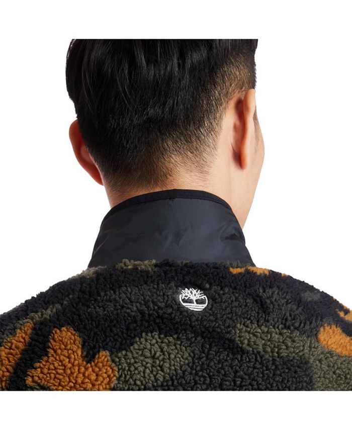 Timberland Men's Camo Sherpa Fleece Jacket - Macy's