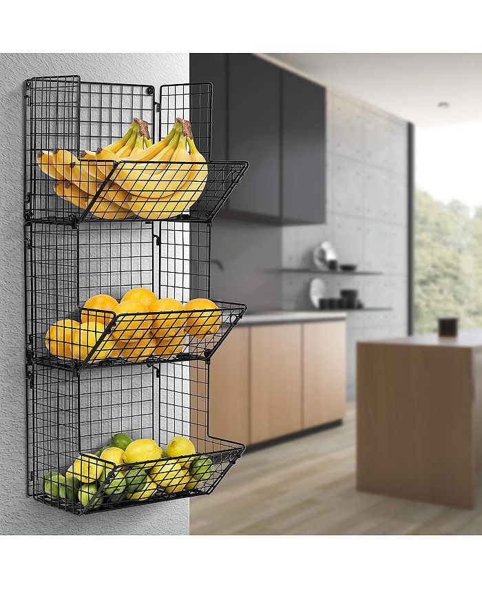 Sorbus 3 Tier Wall Mounted Storage Rack - Macy's
