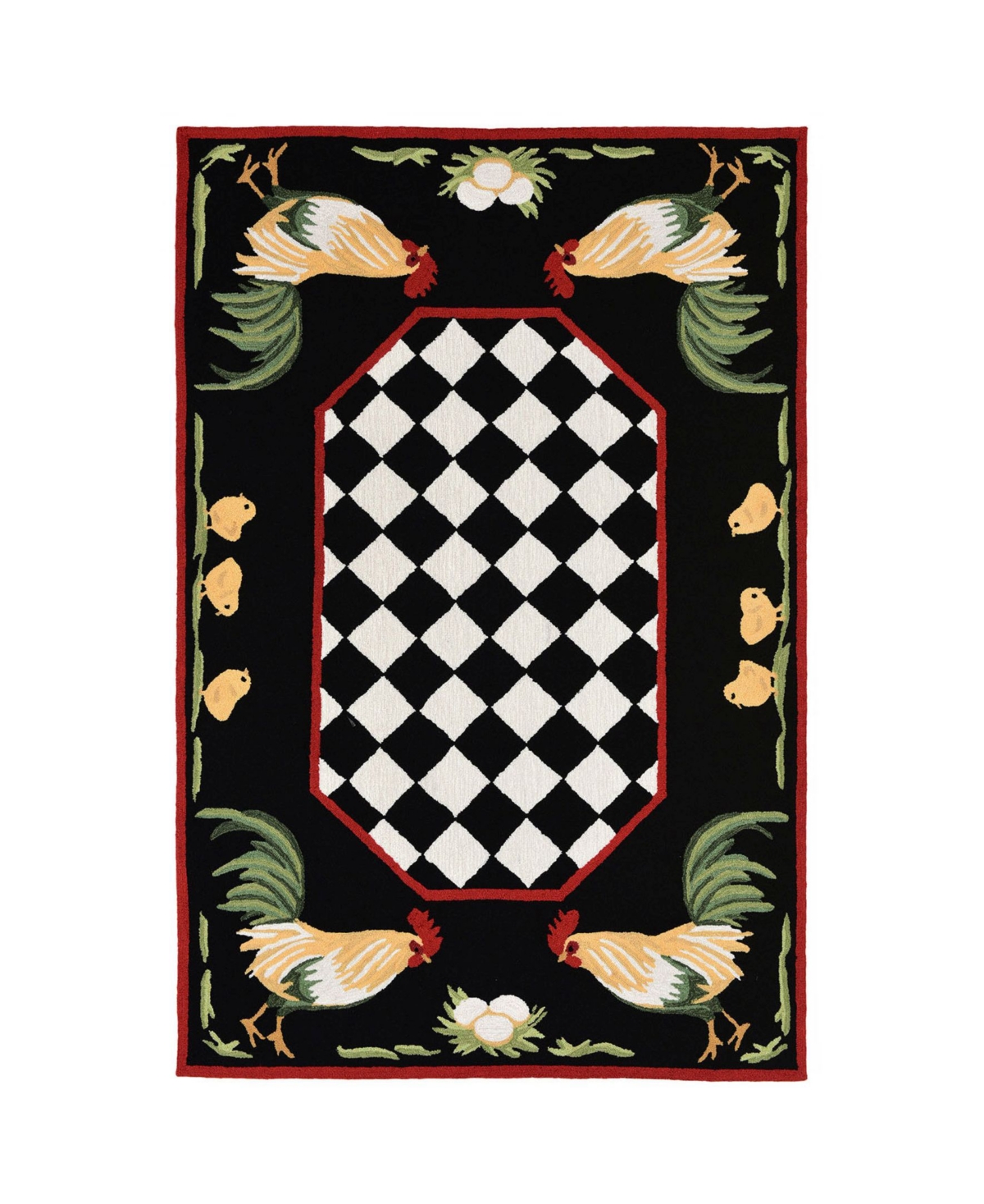 Click here for Liora Manne Frontporch Rooster Black and Gray 36 x... prices