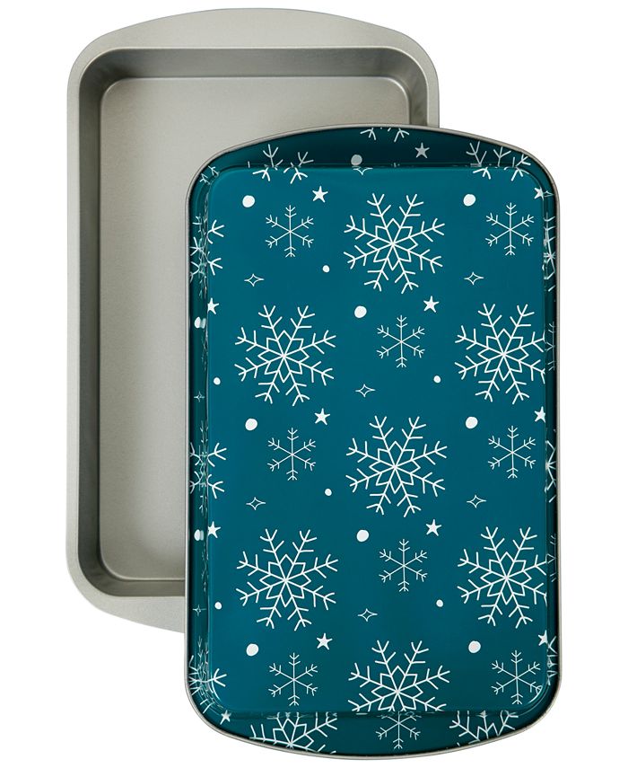 Wilton Bake and Bring Snowflake Print Nonstick 11" x 7" Oblong Pan Set ...