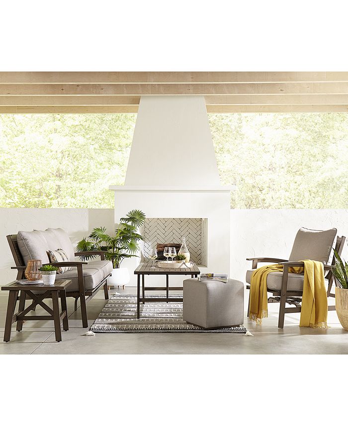 Furniture Kathan Outdoor 5-Pc. Seating Set (Sofa, Rocker Lounge Chair ...