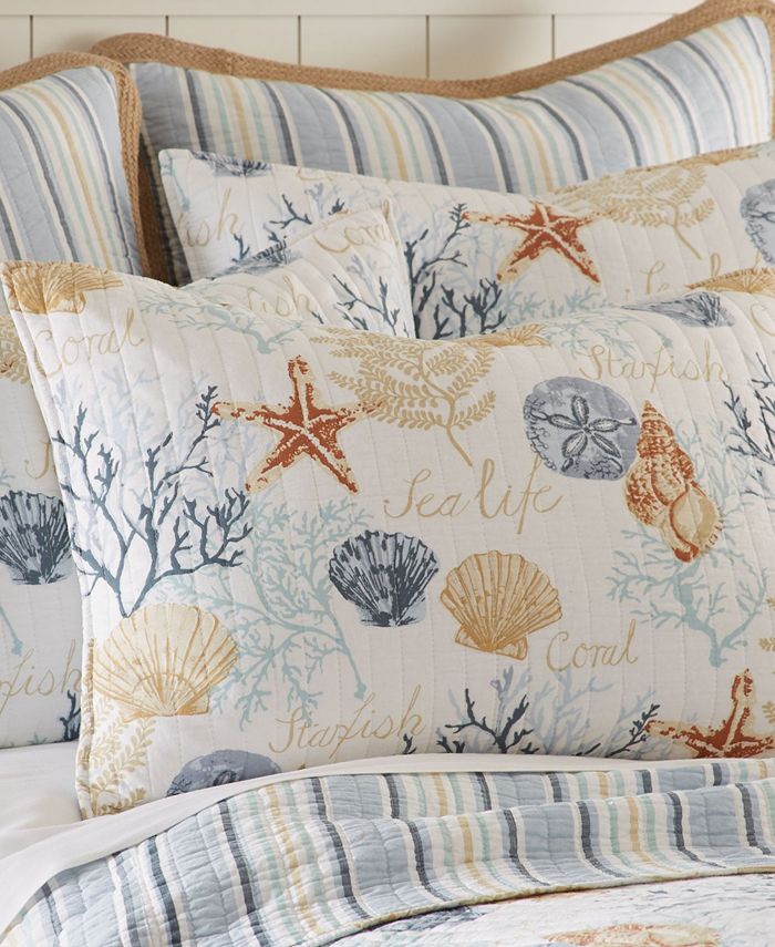 Levtex Coral Sealife Beach Shells 2-Pc. Quilt Set, Twin - Macy's