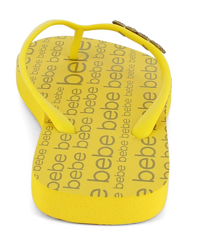 bebe Women's Samirah Logo Flip Flops - Macy's
