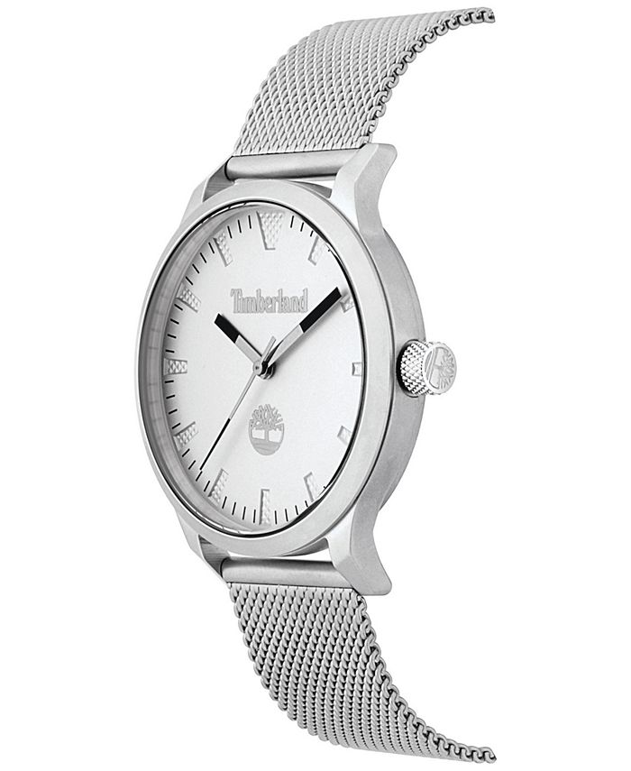 Timberland Men's Stainless Steel Mesh Bracelet Watch 40mm & Reviews ...