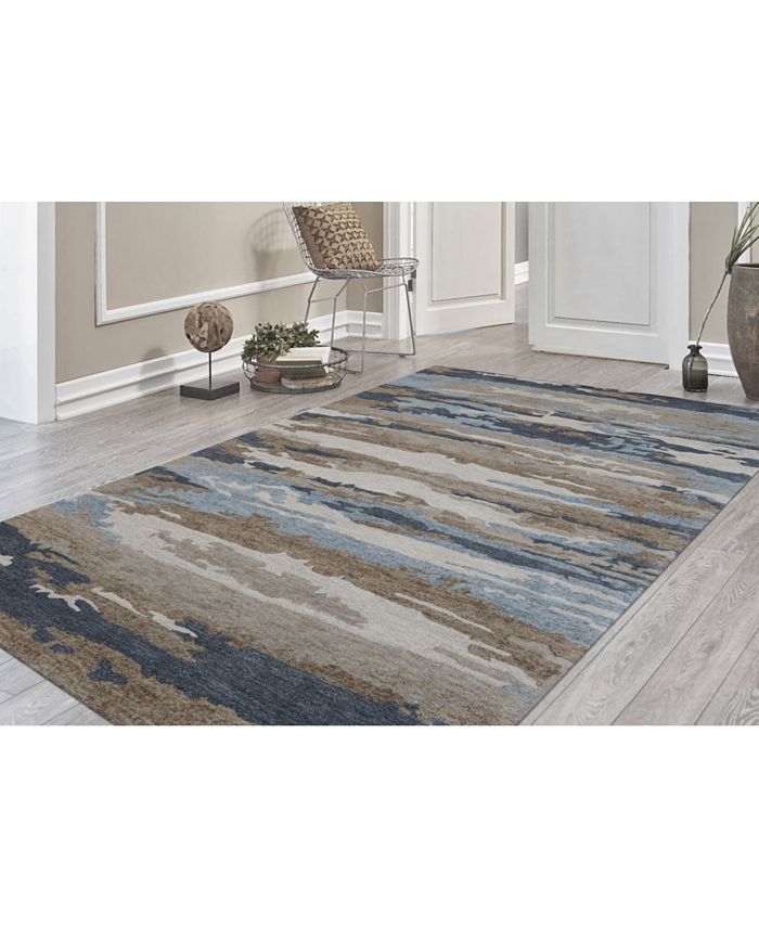 Amer Rugs Abstract ABS-5 Aquamarine 5' x 8' Area Rug - Macy's