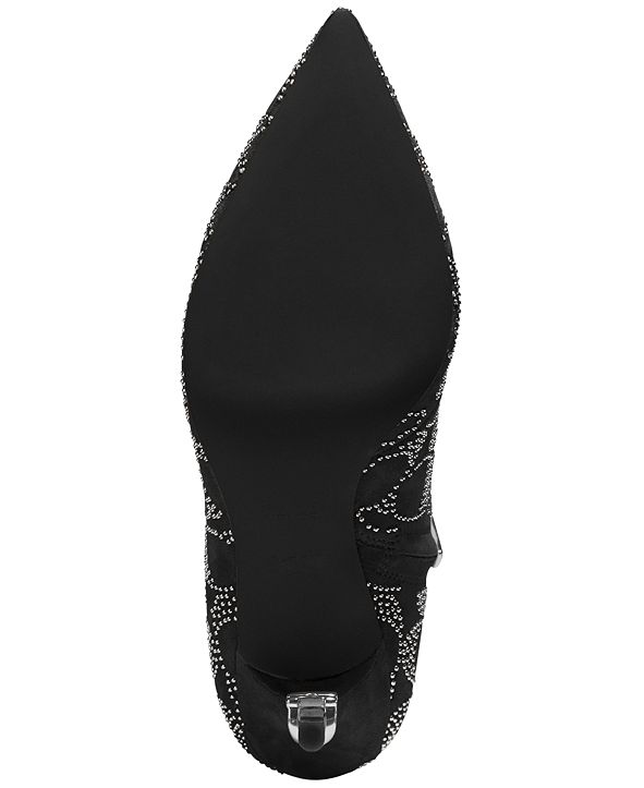 COACH Women's Jewel Kitten-Heel Logo-Studded Booties & Reviews - Boots ...