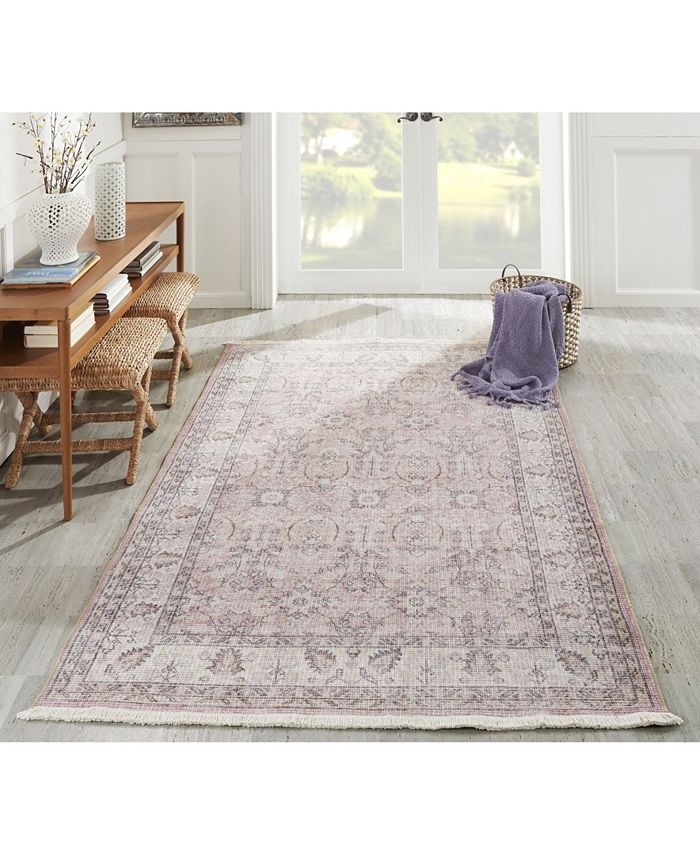 Momeni Helena HEL-4 Pink 2'6" x 10' Runner Rug - Macy's