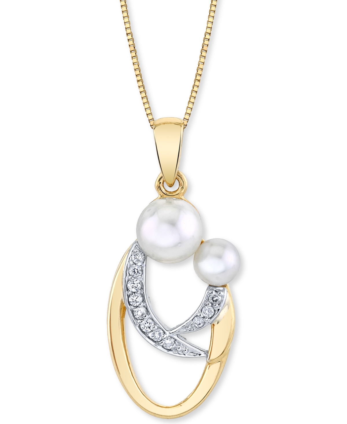 Click here for Cultured Freshwater Pearl (4 & 6mm) & Diamond (1/2... prices