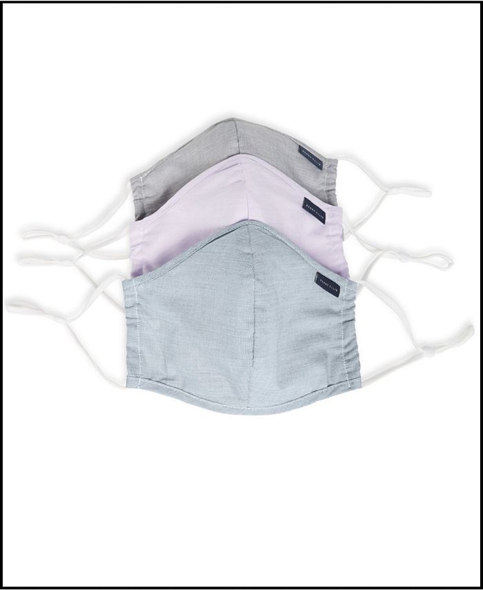 Perry Ellis Men's and Women's Reusable Rounded Woven Fabric Face Masks ...
