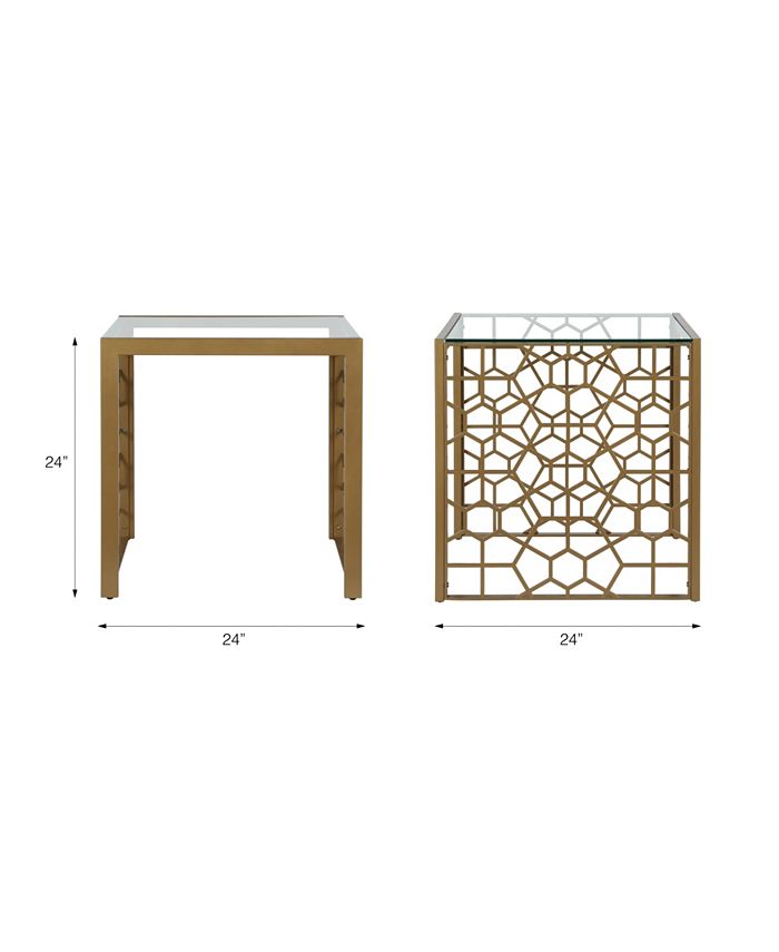 CosmoLiving Juliette Side Table and Ottoman Set - Macy's