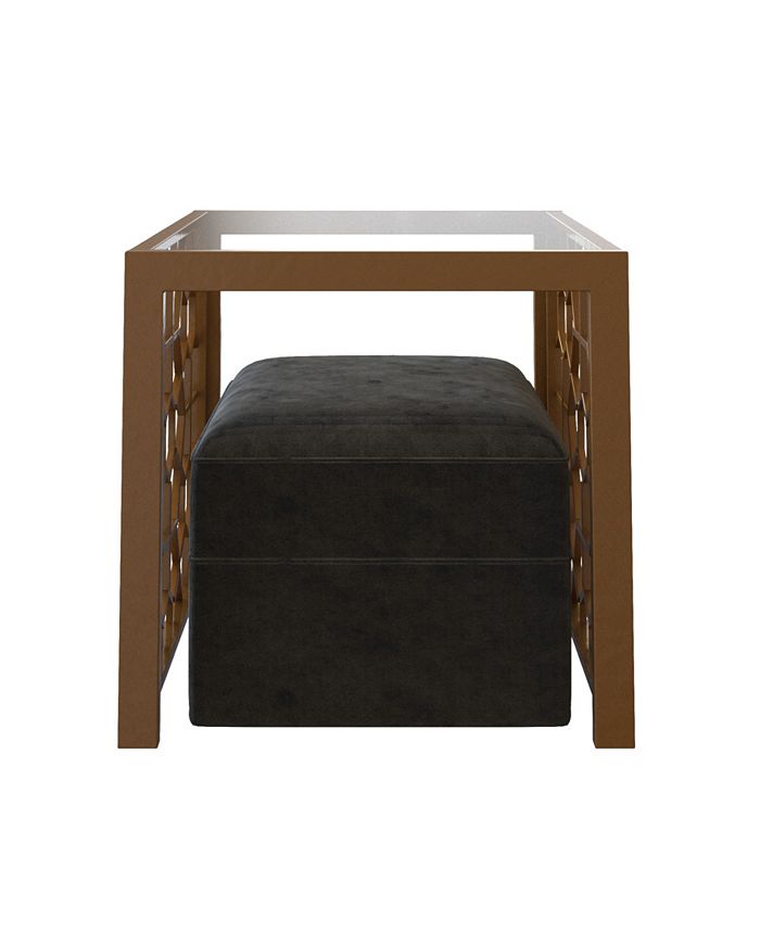 CosmoLiving Juliette Side Table and Ottoman Set - Macy's
