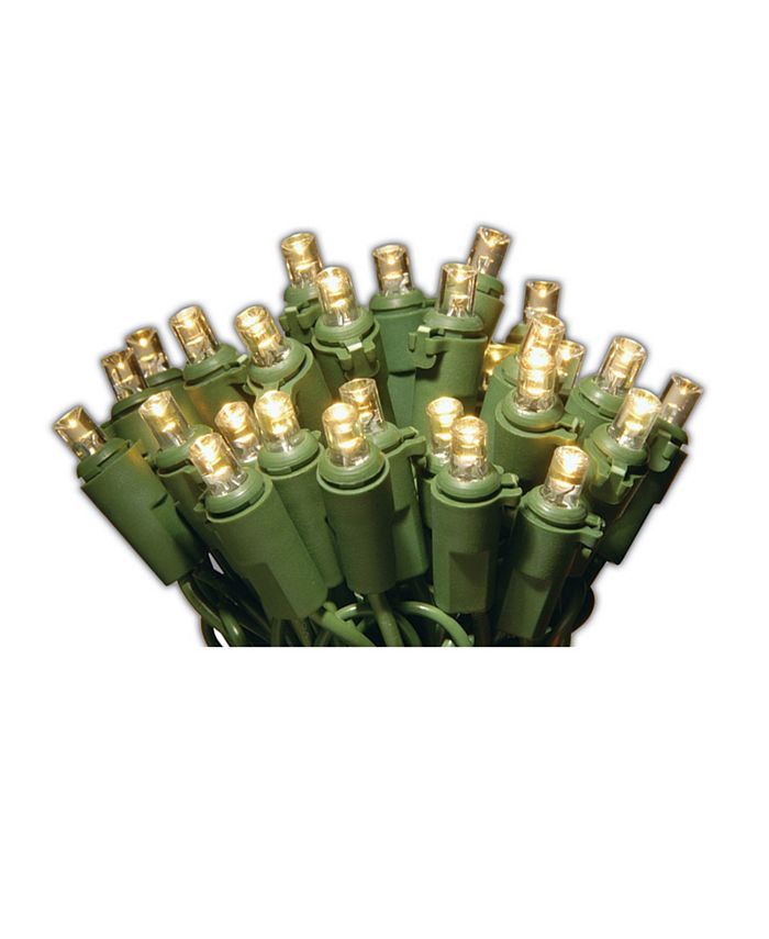 National Tree Company 50 Concave LED Bulb Light String Set, Warm White ...