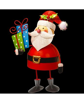 National Tree Company National Tree 10" Metal Bobble Santa - Macy's