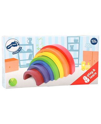 Legler USA Small Foot Wooden Toys Wooden Rainbow Building Blocks Large ...