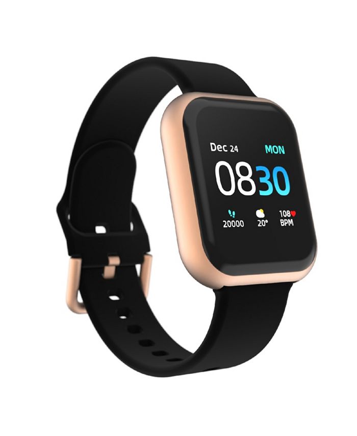 iTouch Air 3 Unisex Heart Rate Black Strap Smart Watch 40mm - Macy's