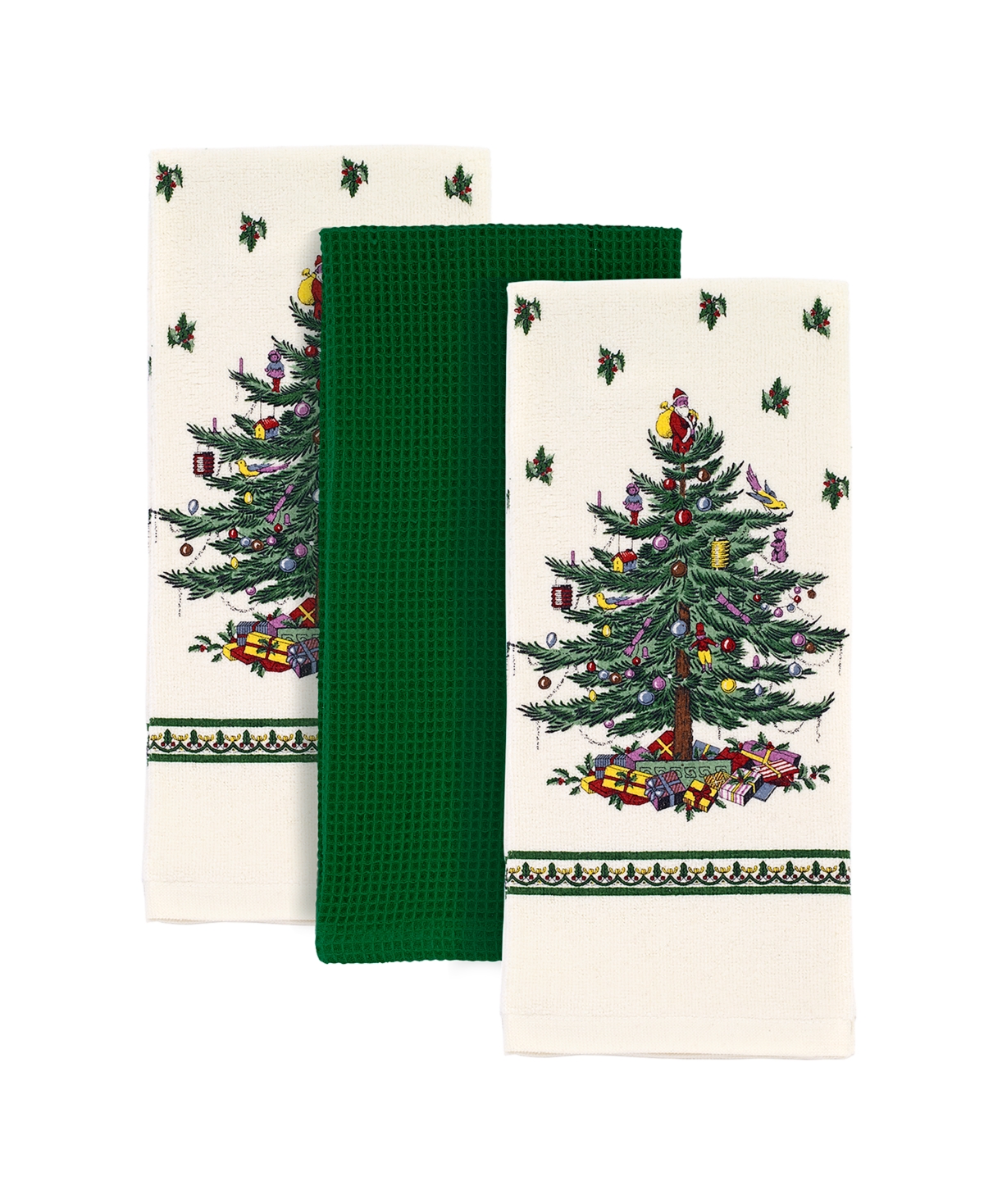 Click here for Spode Christmas Tree 3pc Kitchen Towels - Ivory prices