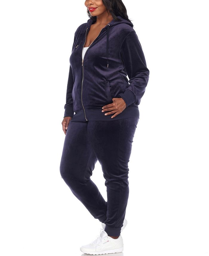 White Mark Plus Size Velour Tracksuit Loungewear 2pc Set And Reviews