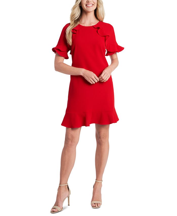 CeCe Ruffled A-Line Dress - Macy's