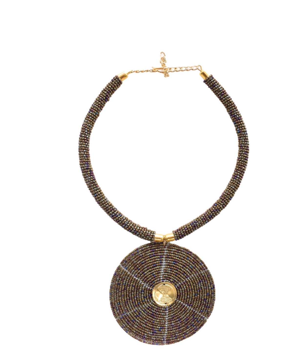 Click here for Kendi Amani Karani Beaded Necklace - Rust Copper prices