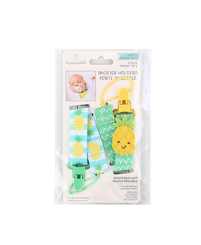 The Peanutshell Pineapple Pacifier Tether Clip, Set of 2 - Macy's