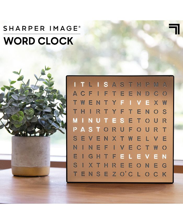 Sharper Image Table Top LED Word Clock - Macy's