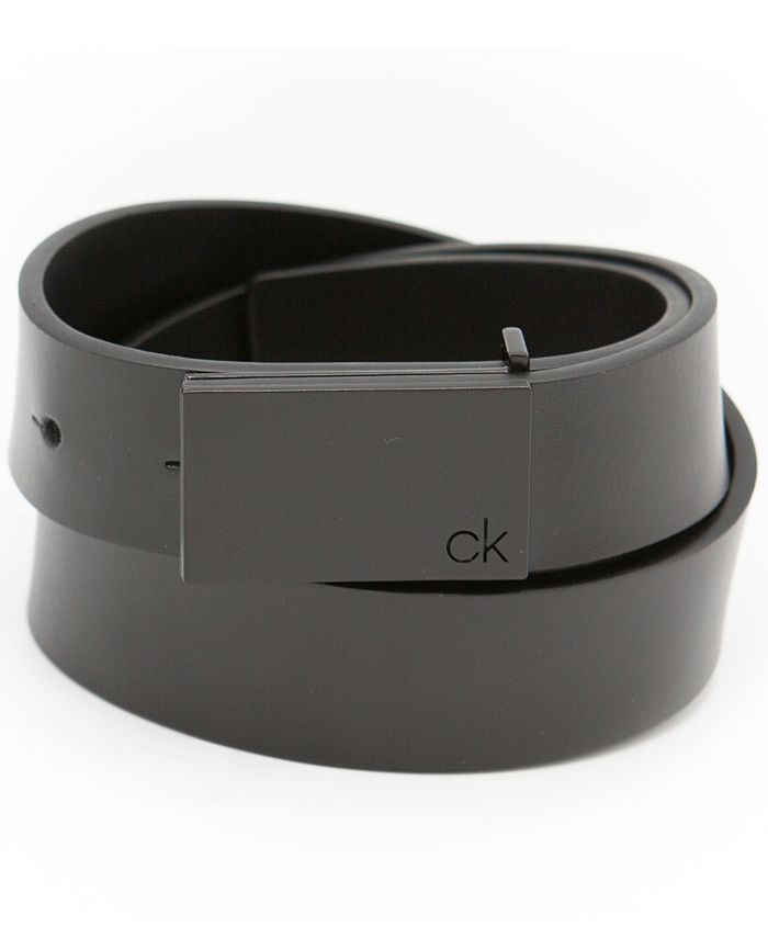 Calvin Klein Men's Flat Strap Leather Belt - Macy's