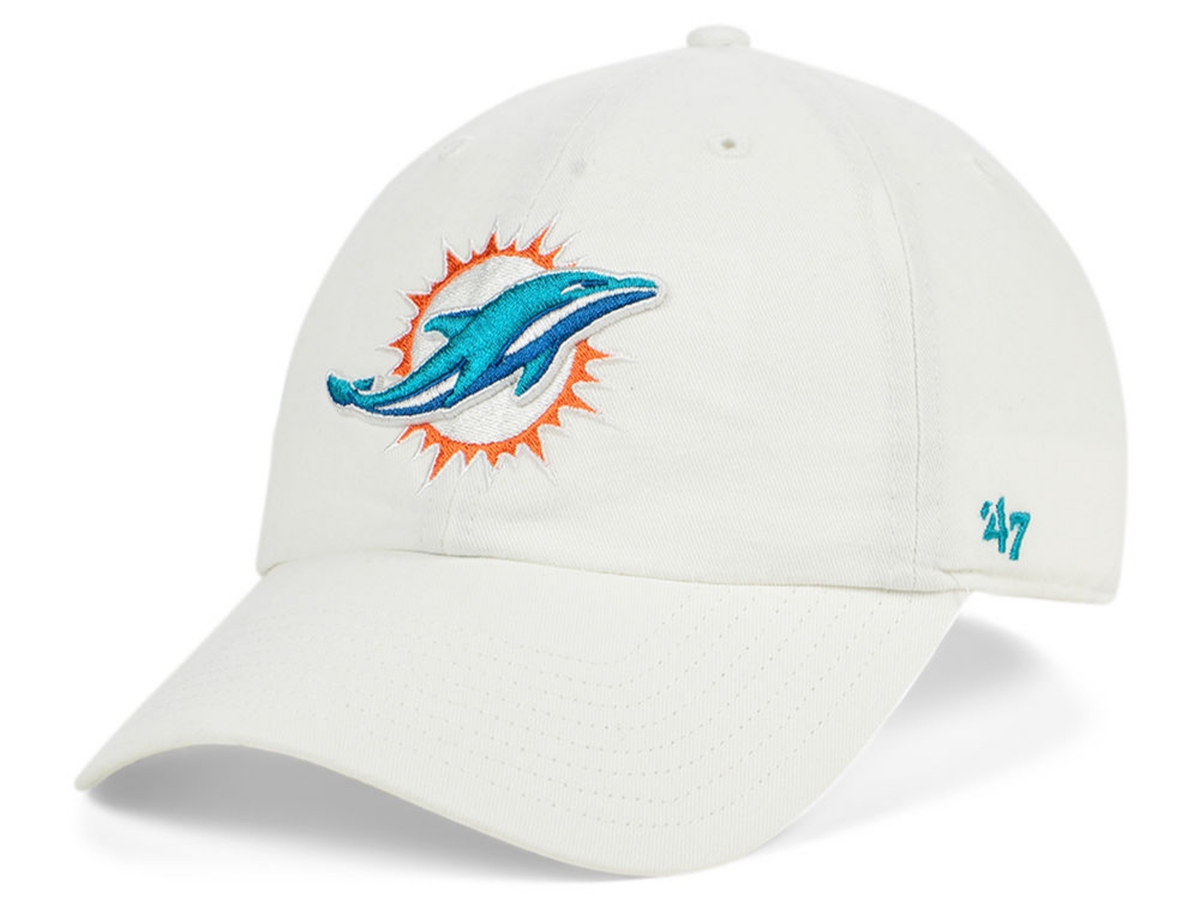 Click here for 47 Brand Miami Dolphins Clean Up Cap - White prices