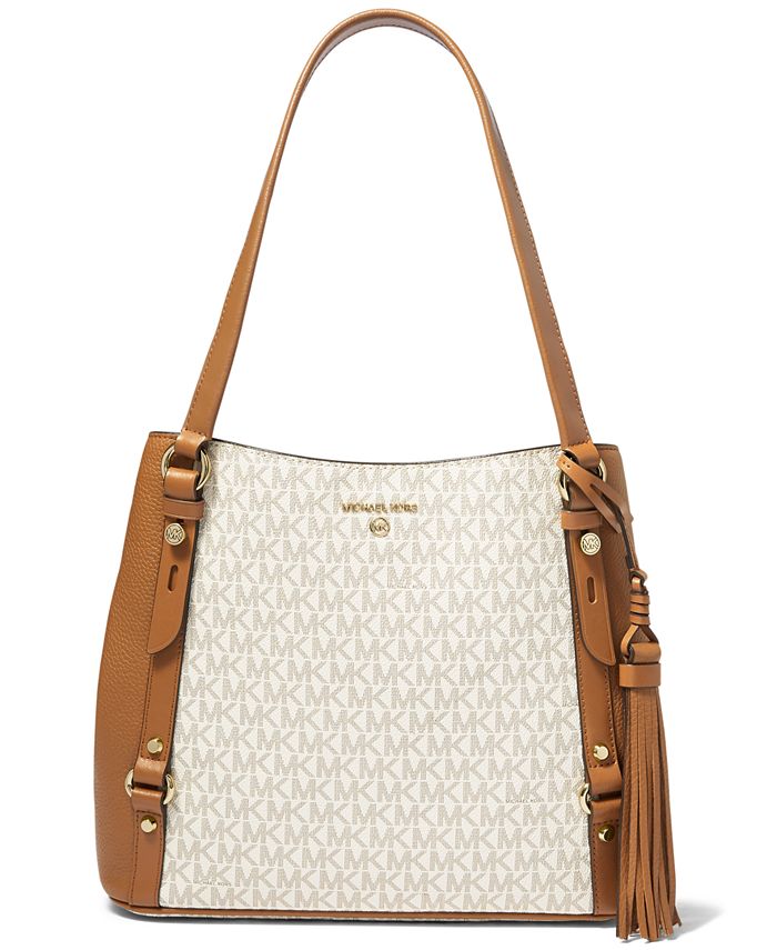 Michael Kors Carrie Large Signature Shoulder Tote - Macy's