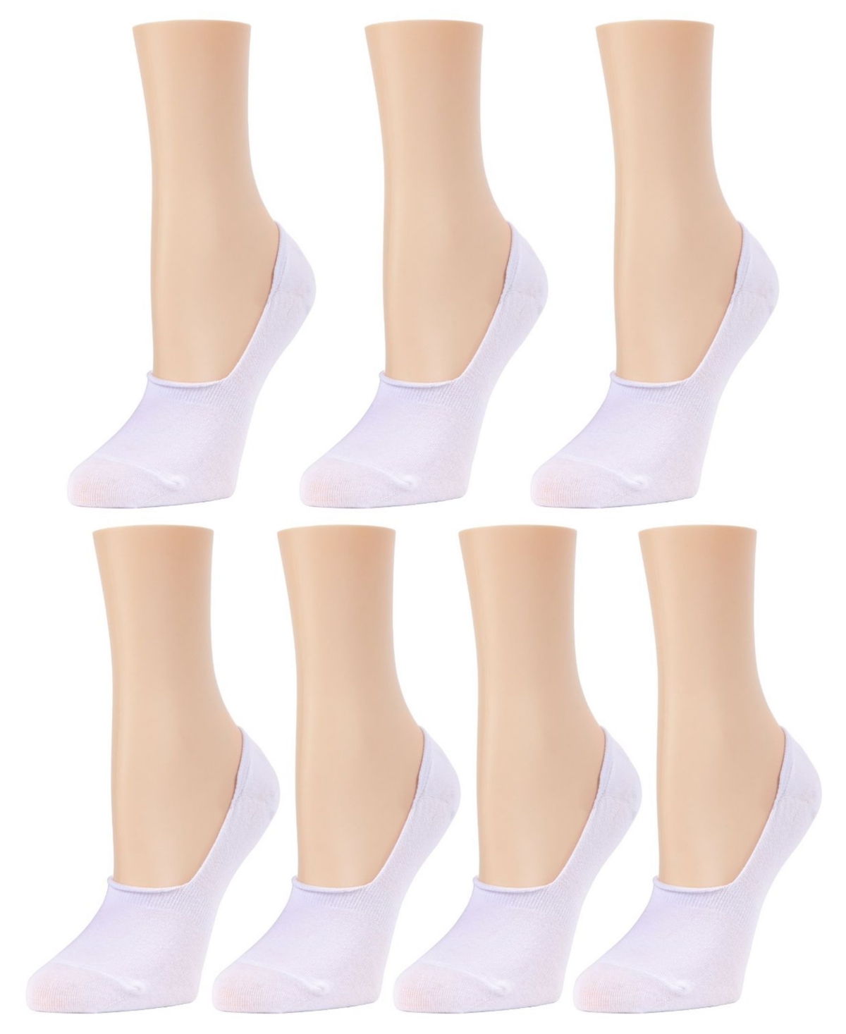 Click here for Hi-Cut Womens Liner Socks  Pack of 7 - White prices