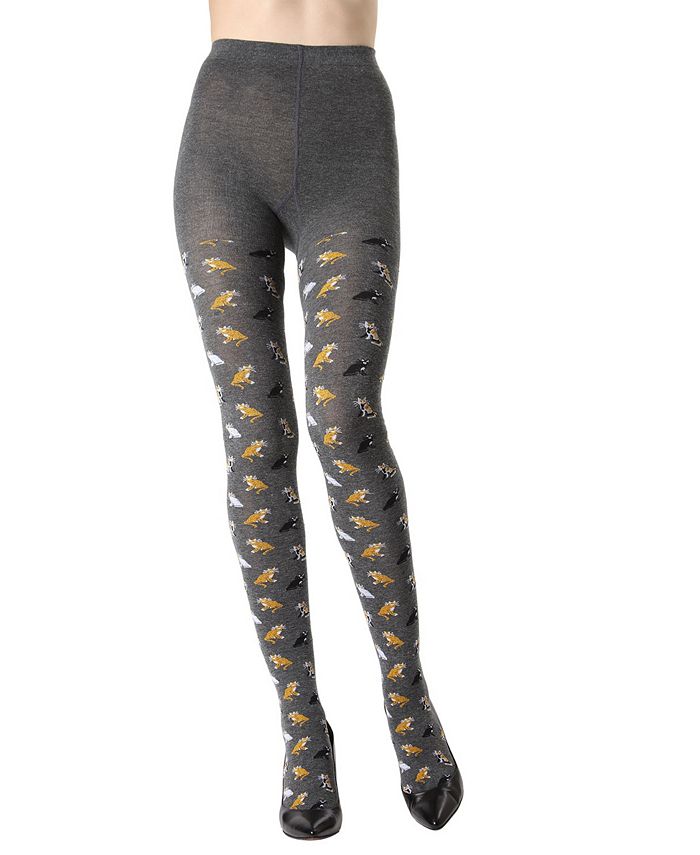 MeMoi Women's Pretty Kitties Reinforced Toe Sweater Tights & Reviews ...