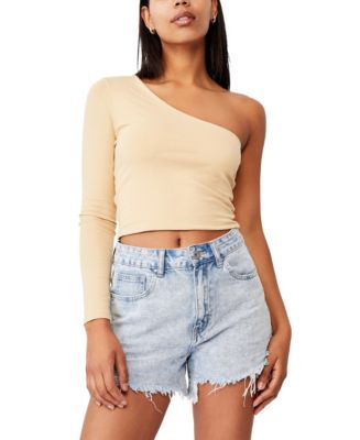 Women's Everyday One Shoulder Long Sleeve Top - Macy's
