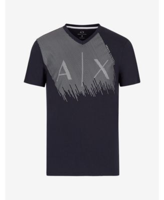 A|X Armani Exchange Shoulder Logo Design V-Neck T-Shirt - Macy's