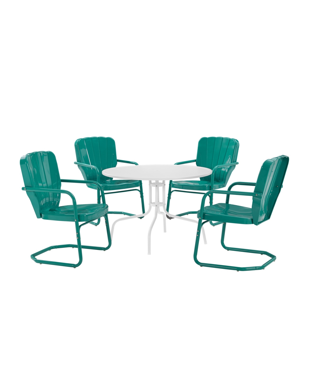 Click here for Ridgeland 5 Piece Outdoor Dining Set - Open Blue prices