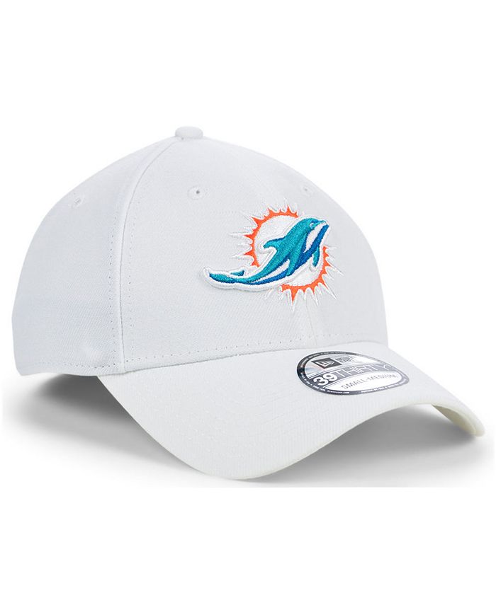 New Era Miami Dolphins White Team Classic 39THIRTY Cap - Macy's