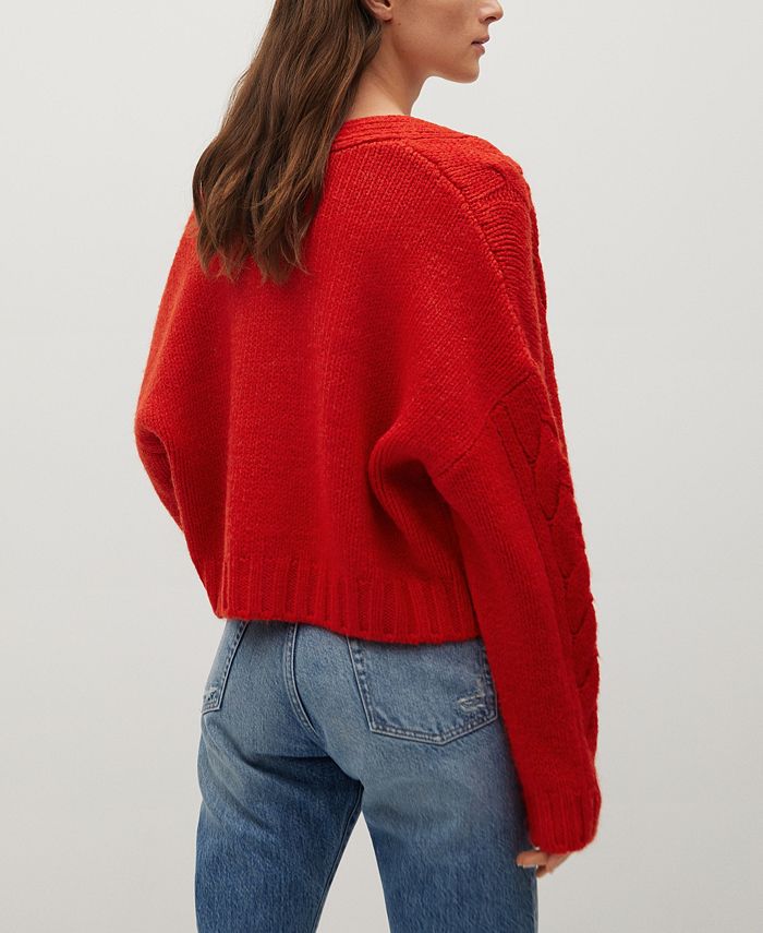 MANGO Women's Cable-Knit Cardigan - Macy's