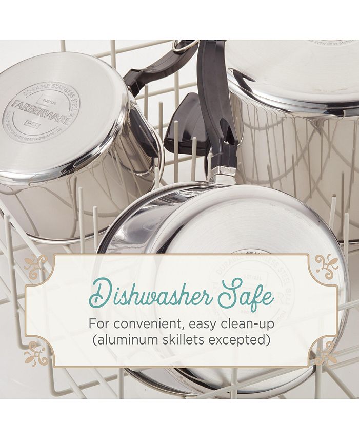 Farberware Classic Stainless Steel 17-Pc. Cookware Set - Macy's
