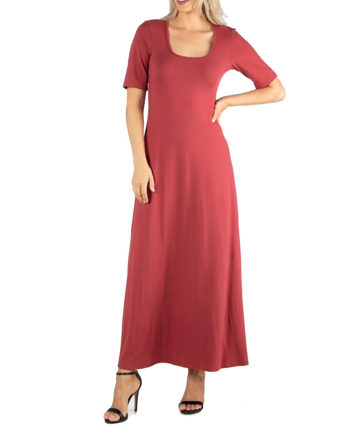 Click here for 24seven Comfort Apparel Womens Casual Maxi Dress -... prices