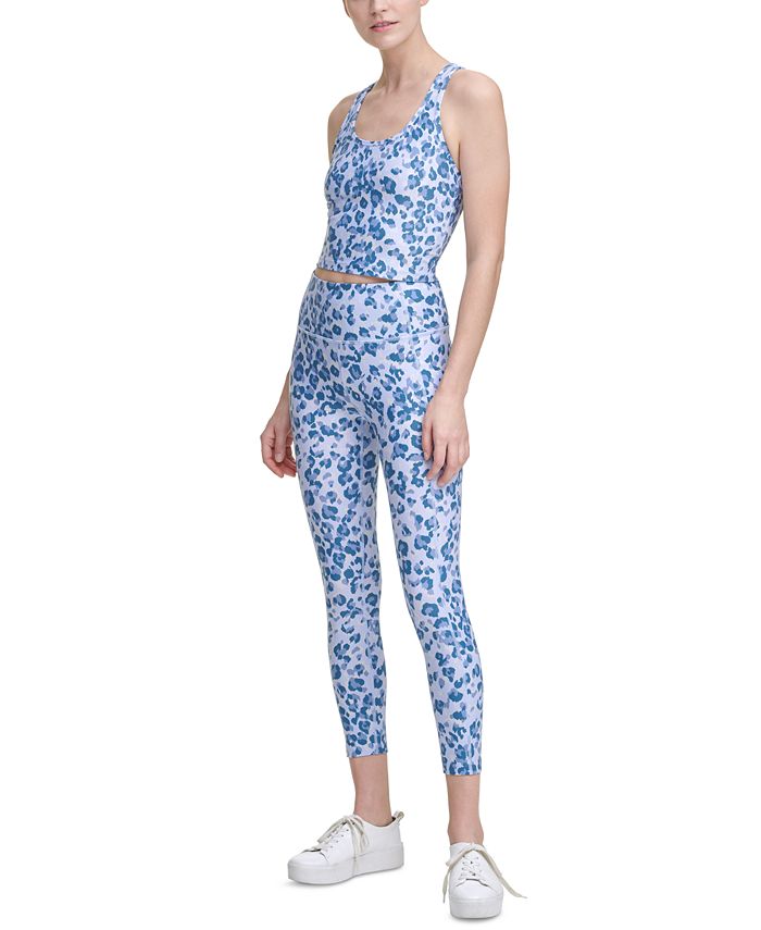 Calvin Klein Printed Racerback Cropped Tank Top & Reviews - Tops ...