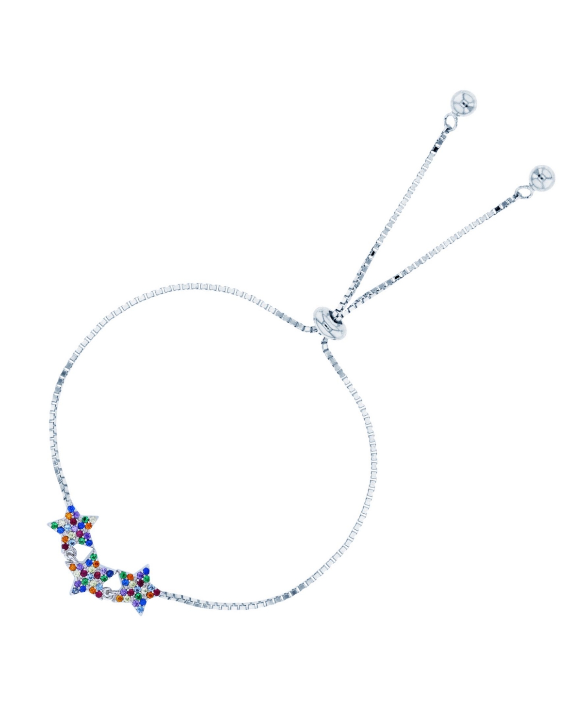 Click here for Cubic Zirconia Triple Star Adjustable Bolo Bracele... prices
