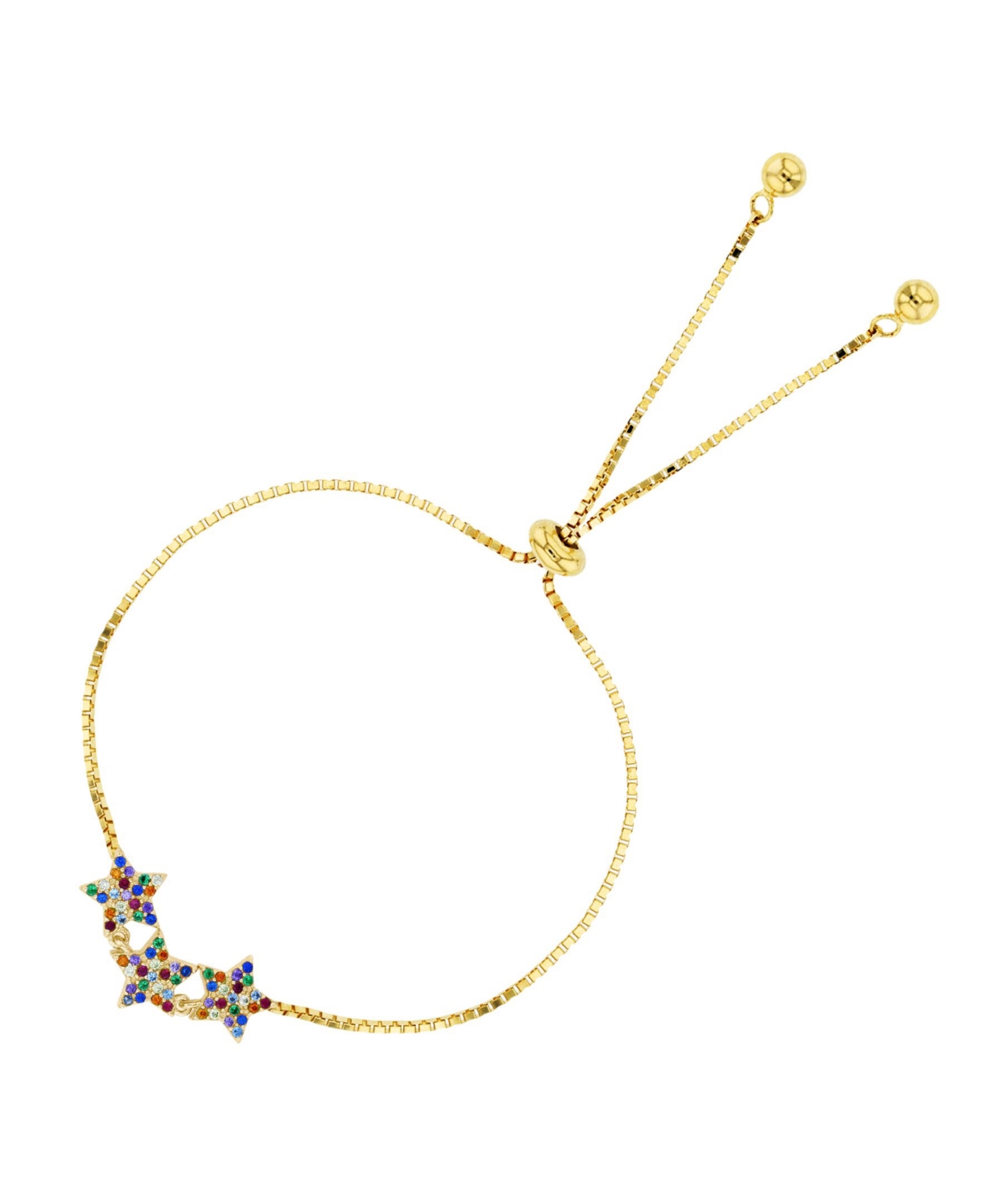 Click here for Cubic Zirconia Triple Star Adjustable Bolo Bracele... prices