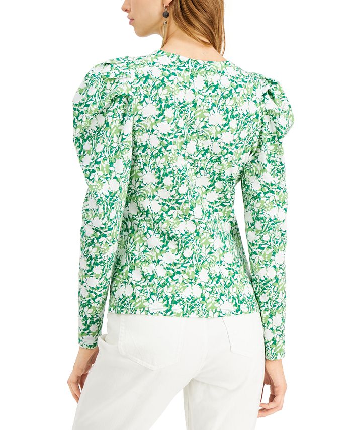 Inc International Concepts Printed Ruched Keyhole Top Created For Macy