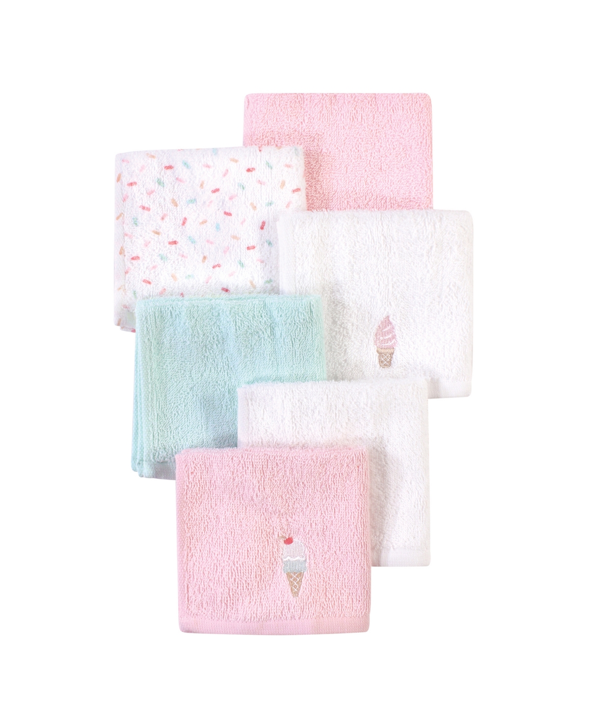 Click here for Hudson Baby Girls 6Pk Woven Washcloths - Ice cream prices