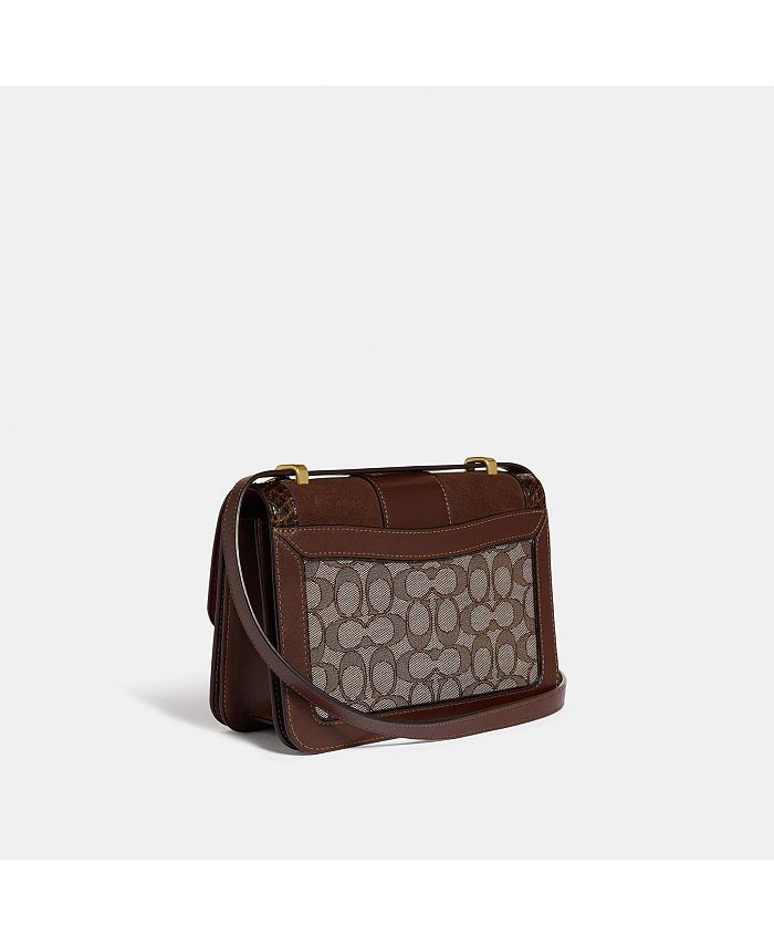 COACH Alie Shoulder Bag In Signature Jacquard With Snakeskin Detail ...