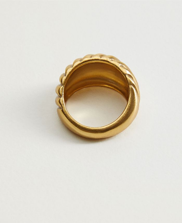MANGO Women's Embossed Big Ring - Macy's