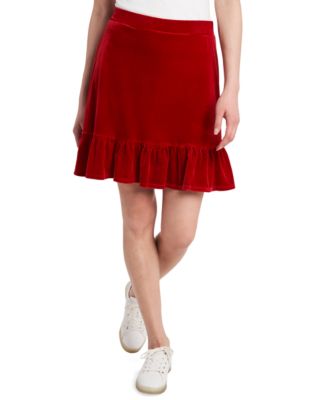 Riley & Rae Lila Velvet Mini Skirt, Created for Macy's - Macy's
