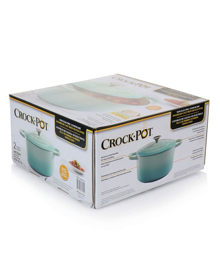 Oster Crock-Pot Artisan 5 Quart, 2 Piece Enameled Dutch Oven Set - Macy's