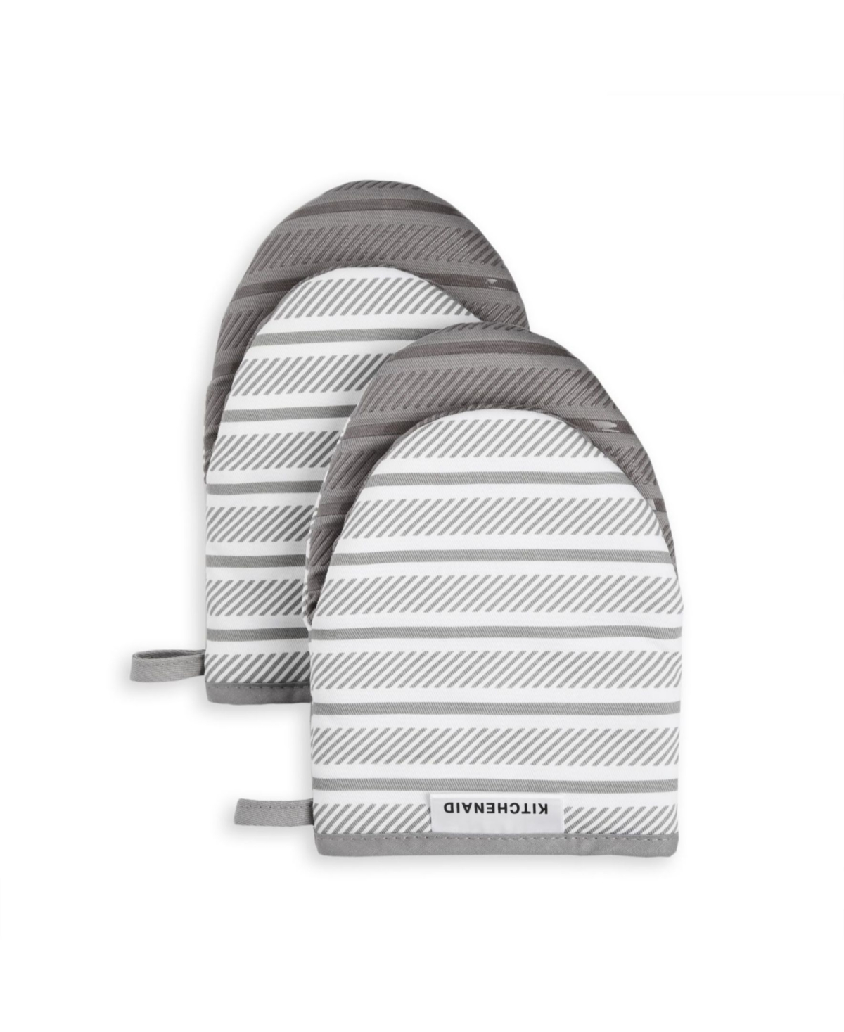KitchenAid Albany Mini Oven Mitt 2-Pack Set  5.5 x 8 - Grey