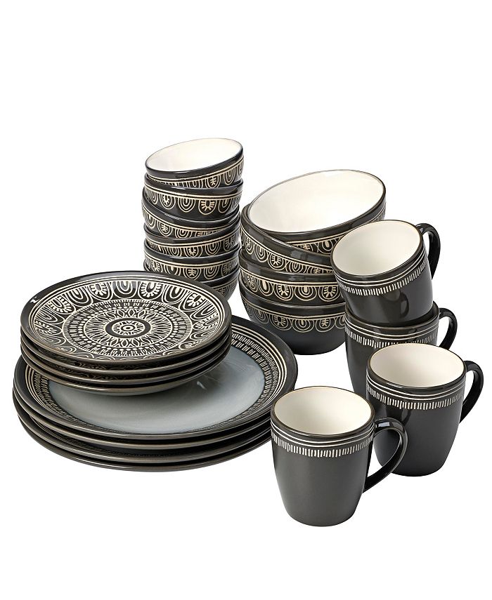 Over and Back 22-PC Dinnerware Set, Service for 4 - Macy's